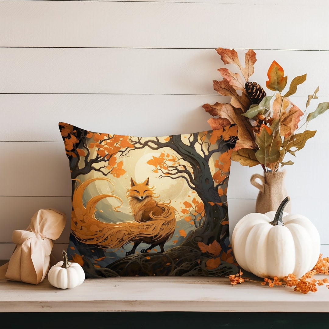 Fox Pillow, Foxcore Pillow, Golobincore Pillow, Fairycore Gift ...