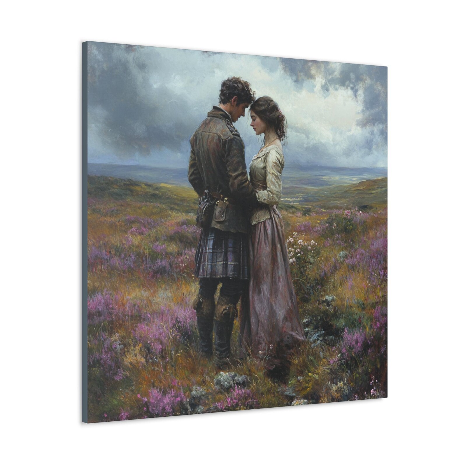 Highlander and Woman, Scottish Highlands, Scottish Gifts, Canvas ...