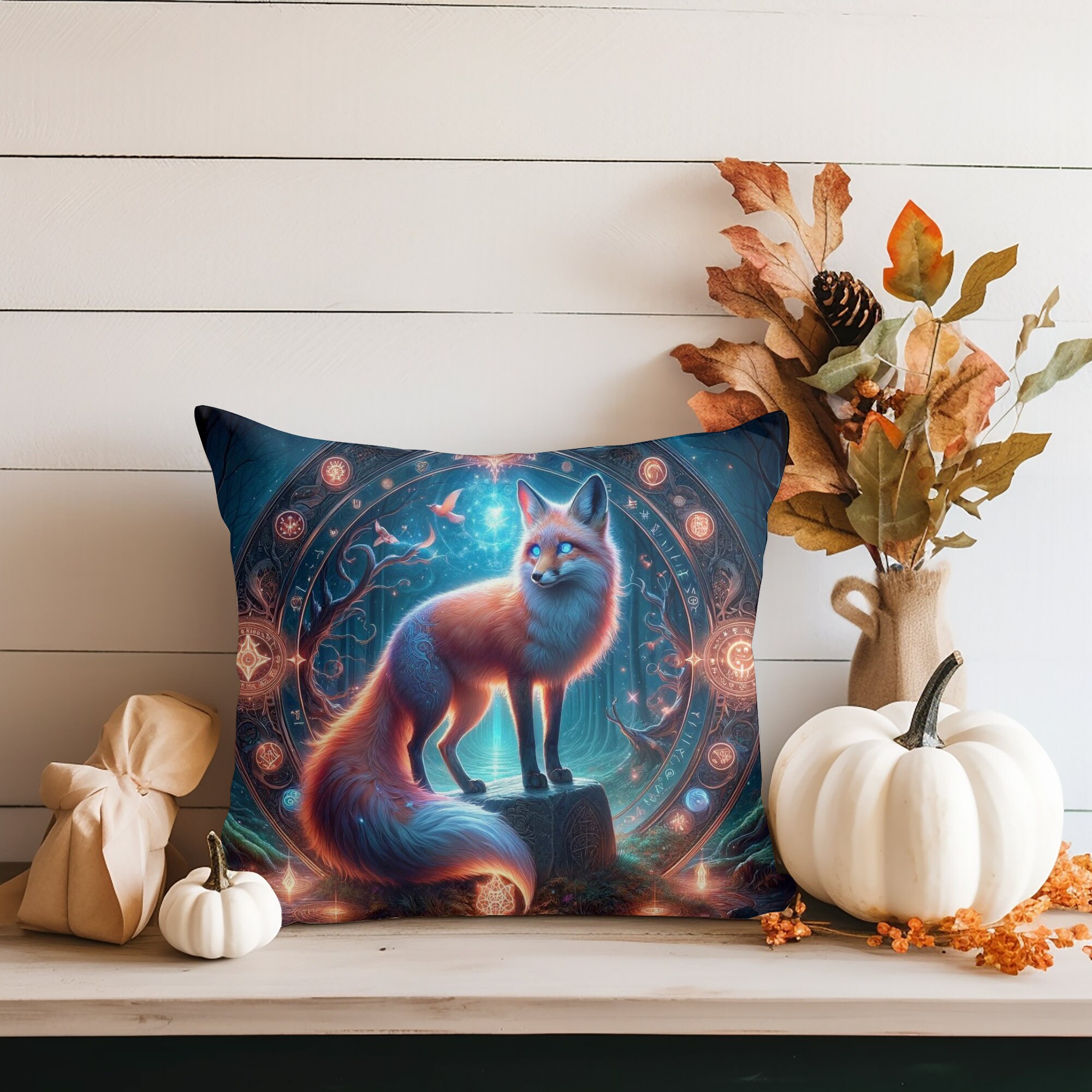 Foxcore Pillow, Fairycore Pillow, Foxcore, Accent Pillow, Goblincore ...