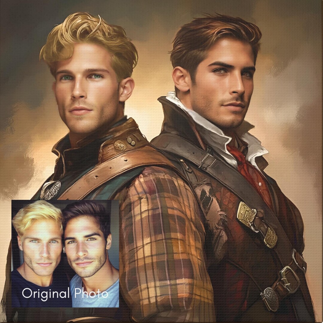 Custom LGBTQ Highlander Photo, Personalized Wall Art, Scottish Gifts ...