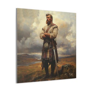 Highlander Warrior, Scottish Highlands, Scottish Gifts, Canvas Gallery ...
