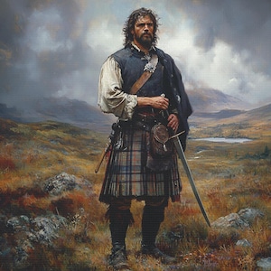 Highlander Warrior, Scottish Highlands, Scottish Gifts, Canvas Gallery ...