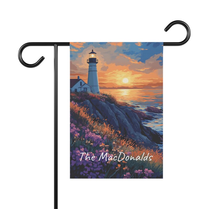 Personalized Garden Banner, Lighthouse, Garden Flag Personalized ...