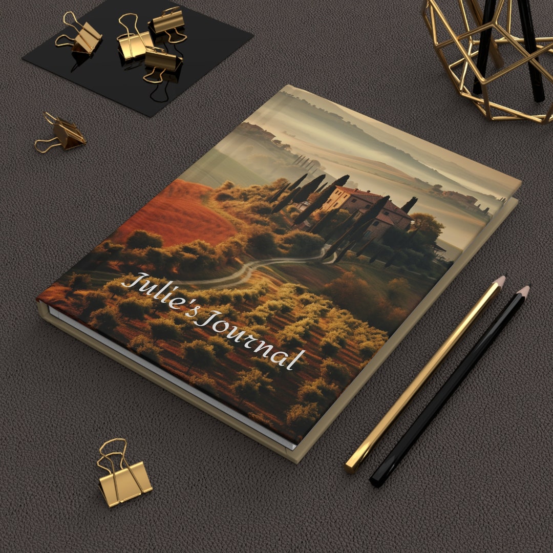 Personalized Tuscany Journal Diary, Gift for Her Journal, Italy Theme Journal, Custom Journal ...