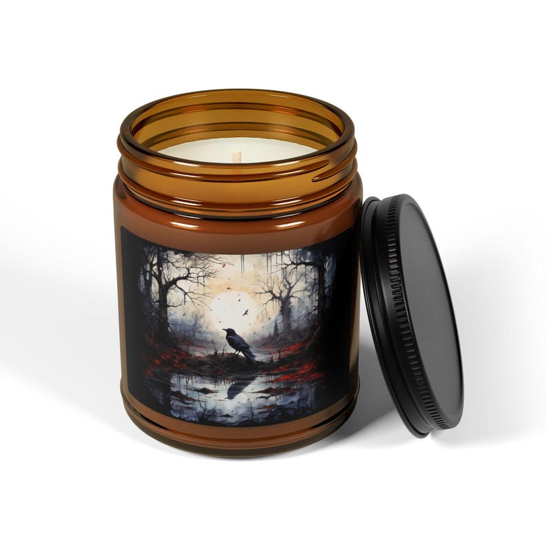 Edgar Allan Poe, Halloween Candle, Scary Spooky Candle, Candle for ...