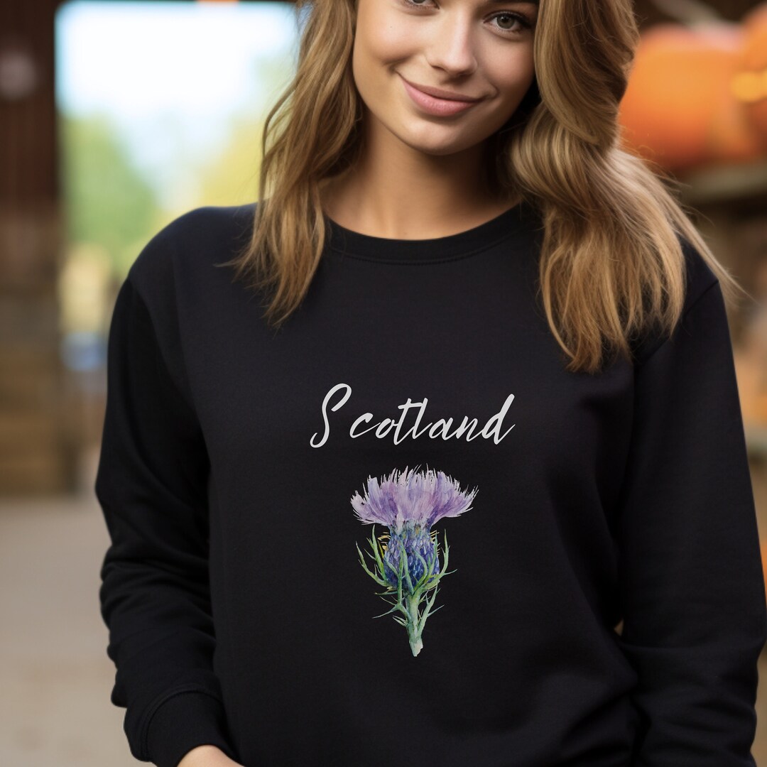 Scottish Thistle Sweatshirt, Scottish Gifts, Scotland Sweatshirt, Gift ...