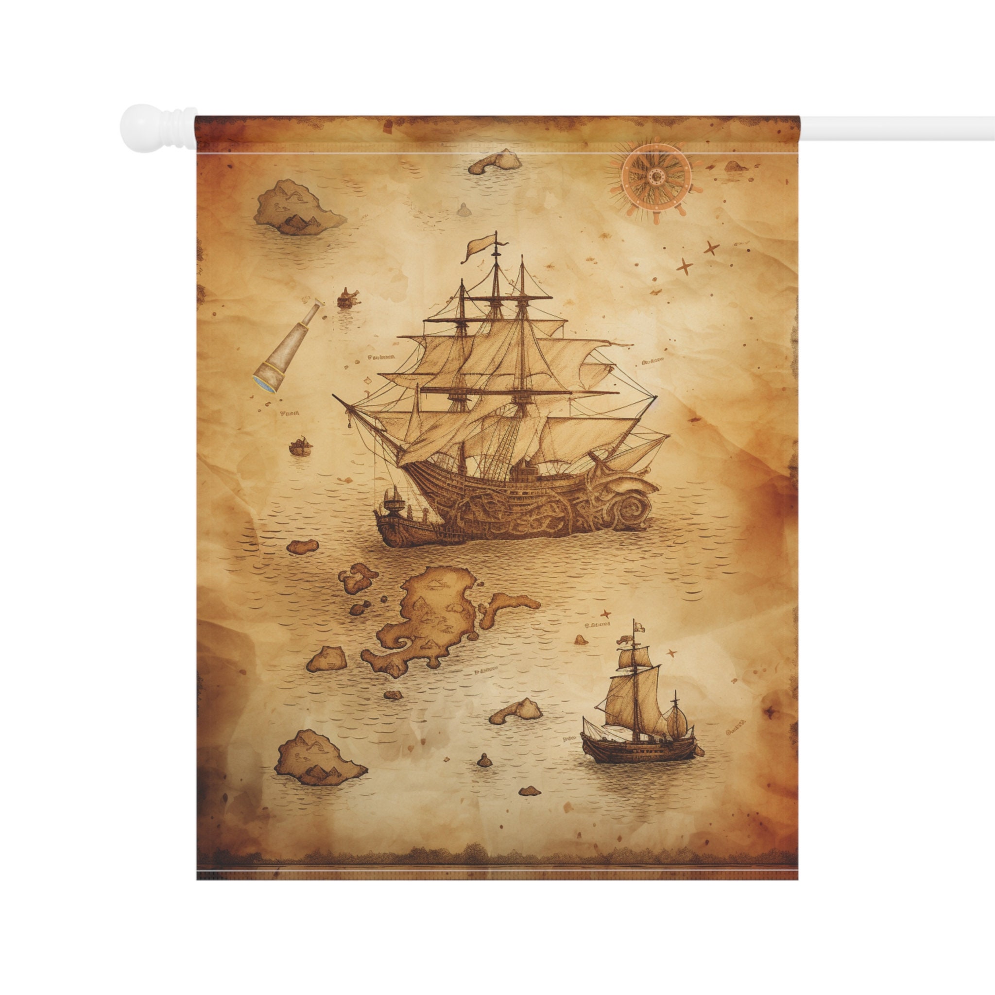 Pirate Ship Garden House Banner Banner Garden Unique Garden - Etsy