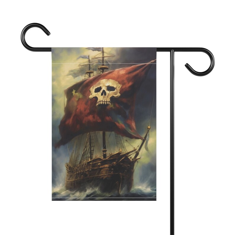 Pirate Ship Garden House Banner, Banner Garden, Unique Garden Banner ...