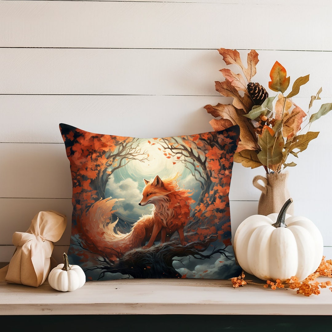 Fox Pillow, Foxcore Pillow, Foxcore, Fairycore, Goblincore, Throw ...