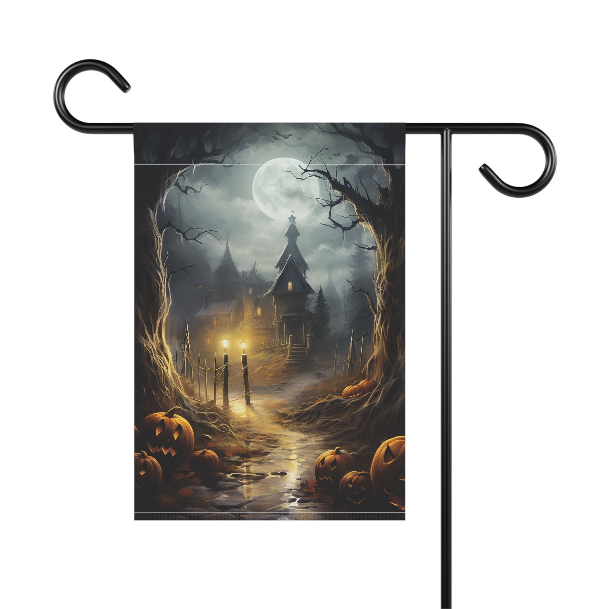 Spooky Flag Yard Banner Ghost Scary House Haunted House Ghosts and ...
