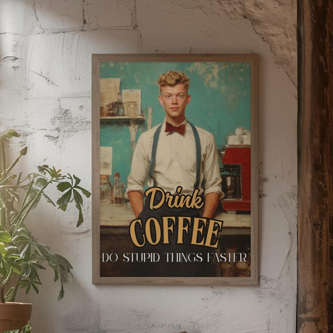 POSTER Coffee Station Wall Art, Coffee Quote, Espresso Art, Western ...