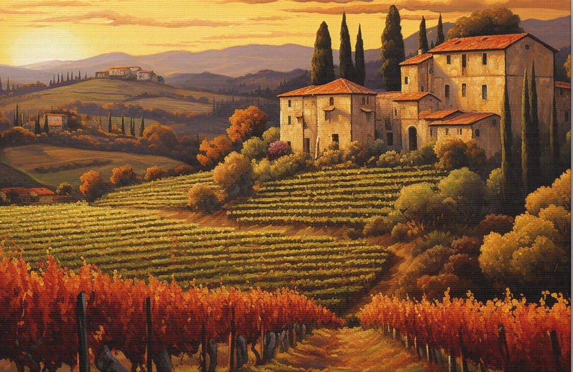 Tuscan Art, Wall Art Tuscany, Tuscany, Italian Style Art, Wall Art ...