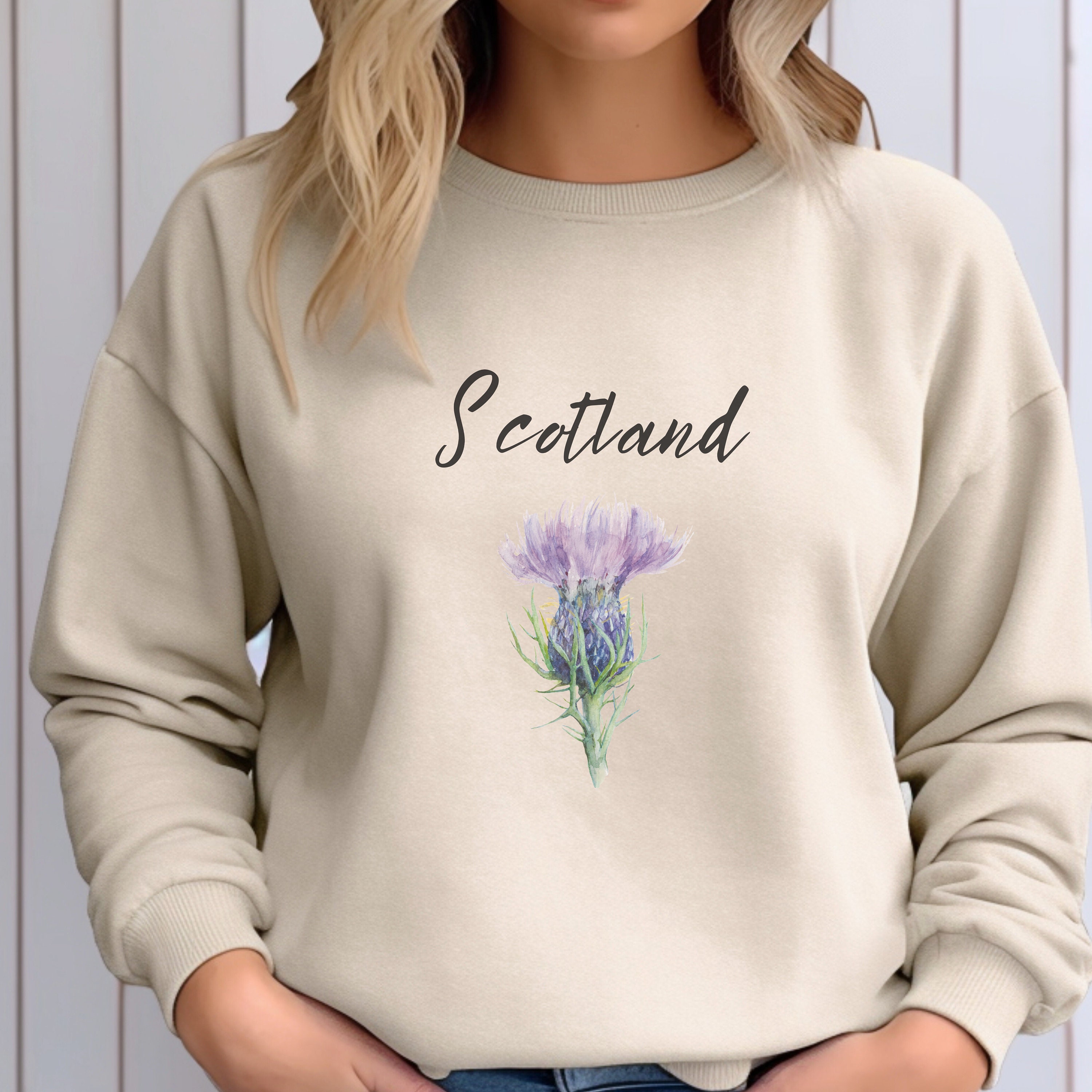 Scottish Thistle Sweatshirt, Scottish Gifts, Scotland Sweatshirt, Gift ...
