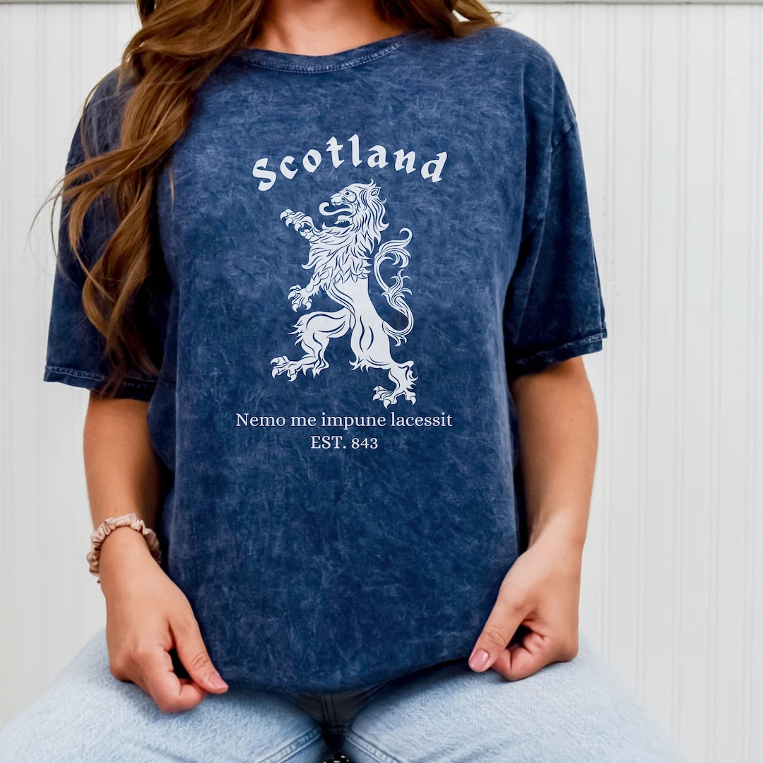 Scotland Tshirt, Y2k Tshirt, Vintage 90s Style Bat T-shirt, Washed Retro Scottish Shirt, Color ...