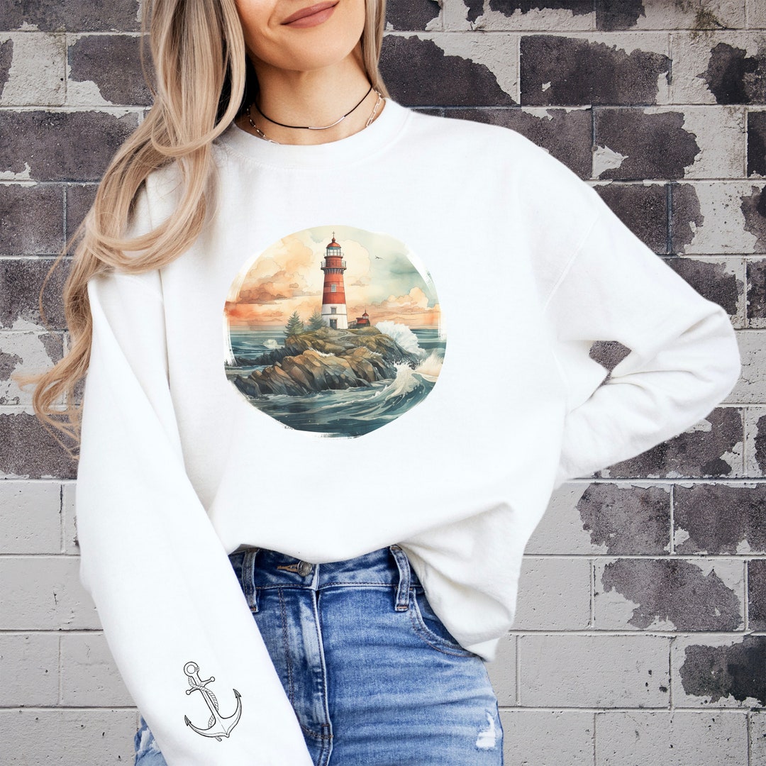 Lighthouse Sweatshirt, Sweatshirt for Mother's Day, Lighthouses ...