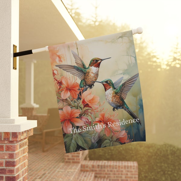 Hummingbird Flag for House - Etsy