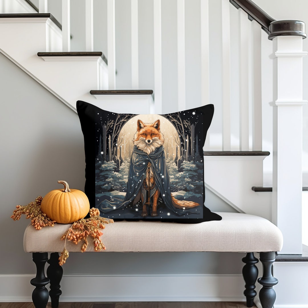 Winter Fox, Foxcore, Foxcore Pillow, Cute Pillow, Colorful Pillow, Boho ...
