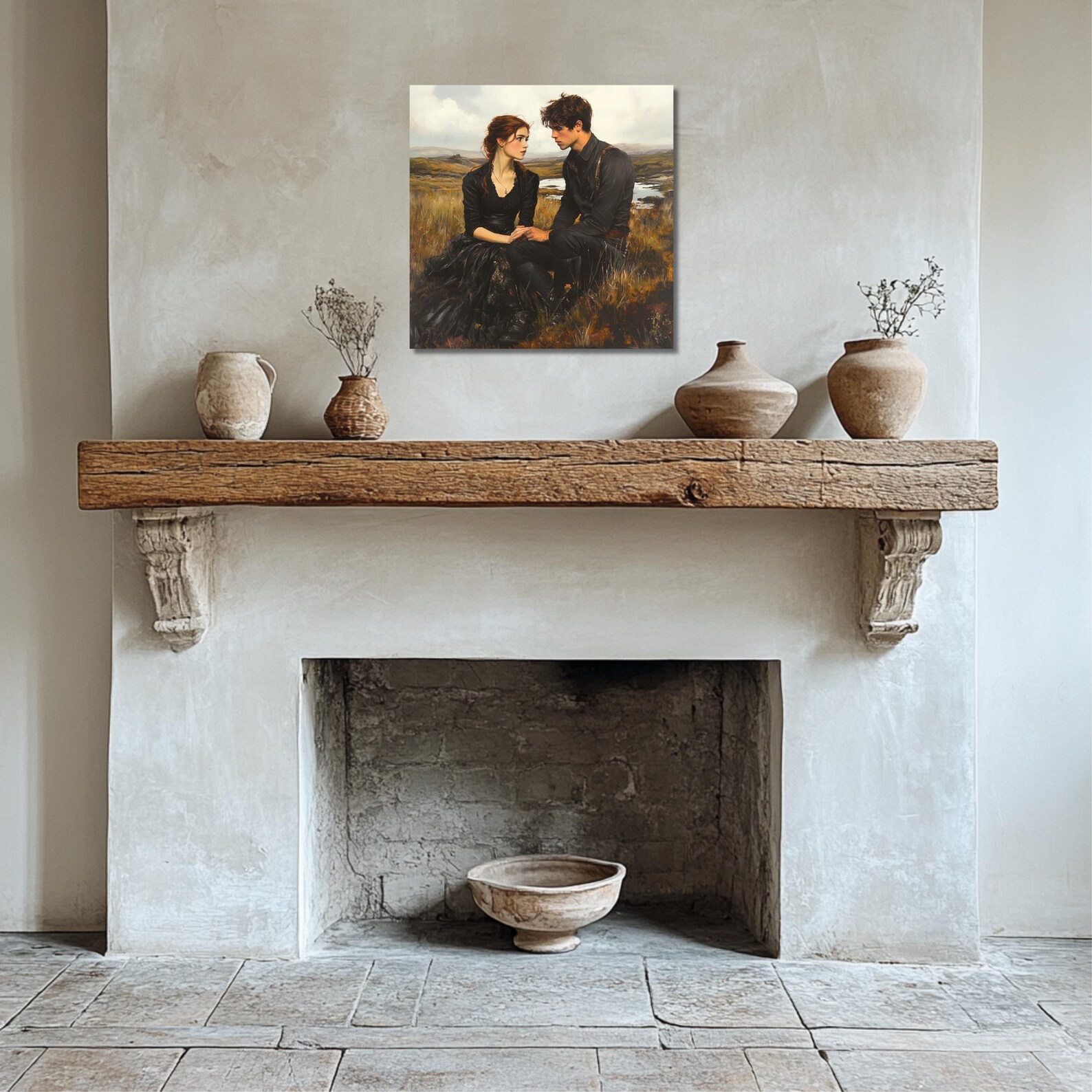 Highlander and Woman, Scottish Highlands, Scottish Gifts, Canvas ...
