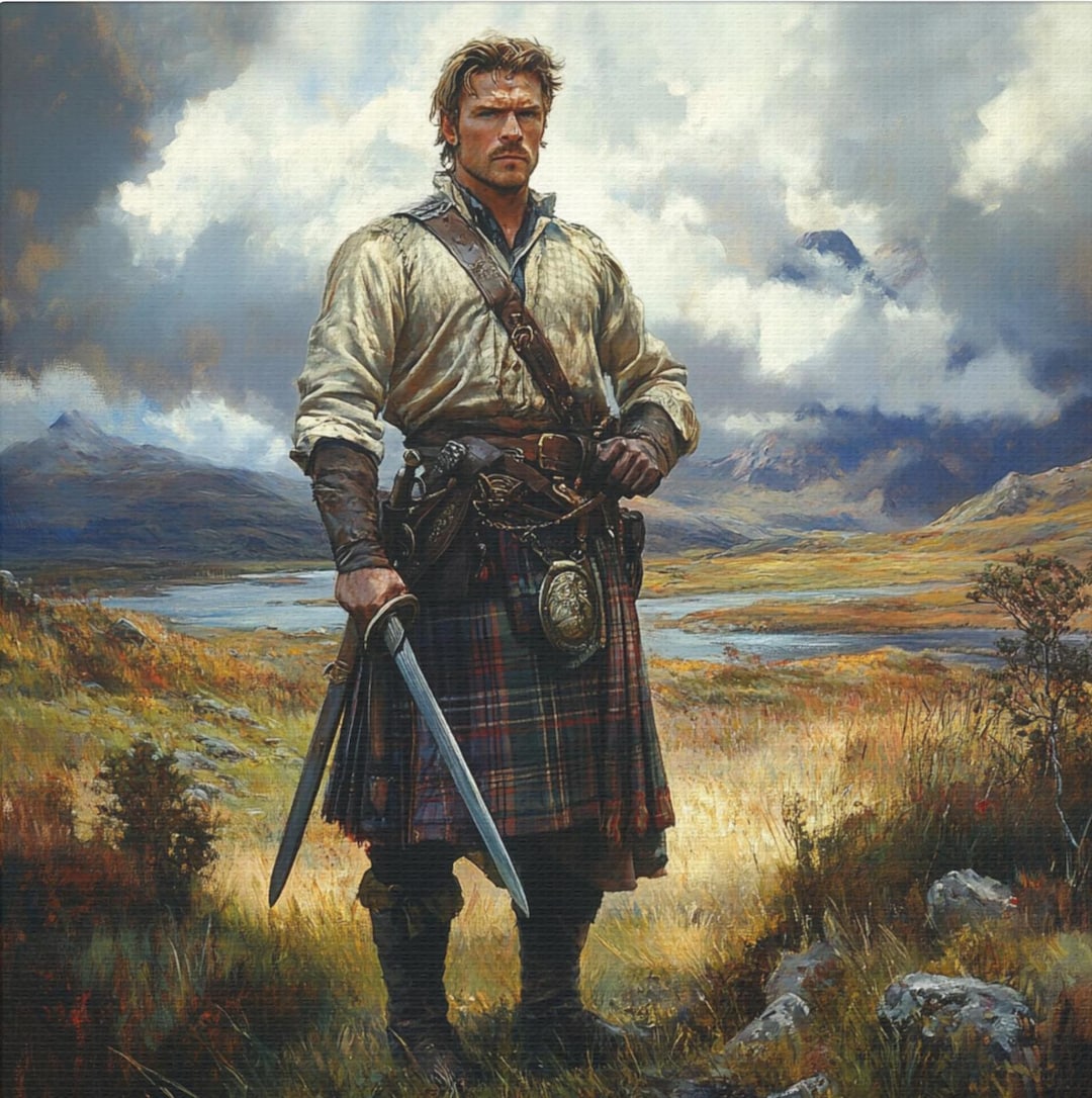 Highlander Warrior, Scottish Highlands, Scottish Gifts, Canvas Gallery ...