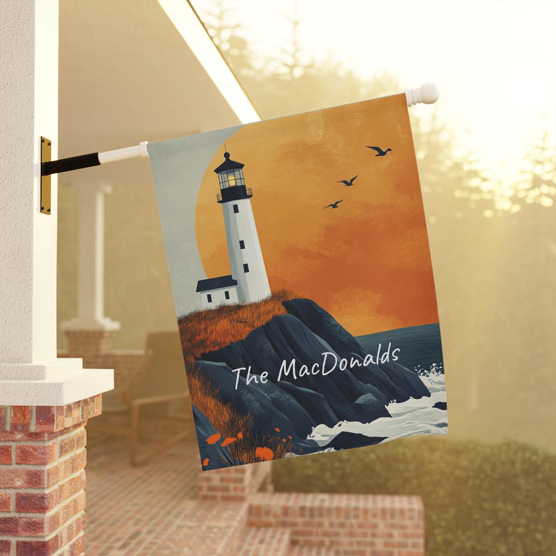 Personalized Garden Banner, Lighthouse, Garden Flag Personalized ...
