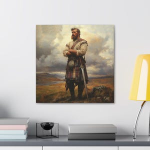 Highlander Warrior, Scottish Highlands, Scottish Gifts, Canvas Gallery ...