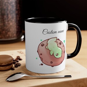 Personalized Cute Chibi Lizard Cup, Cookie Lizard, Valentines Day Gift ...