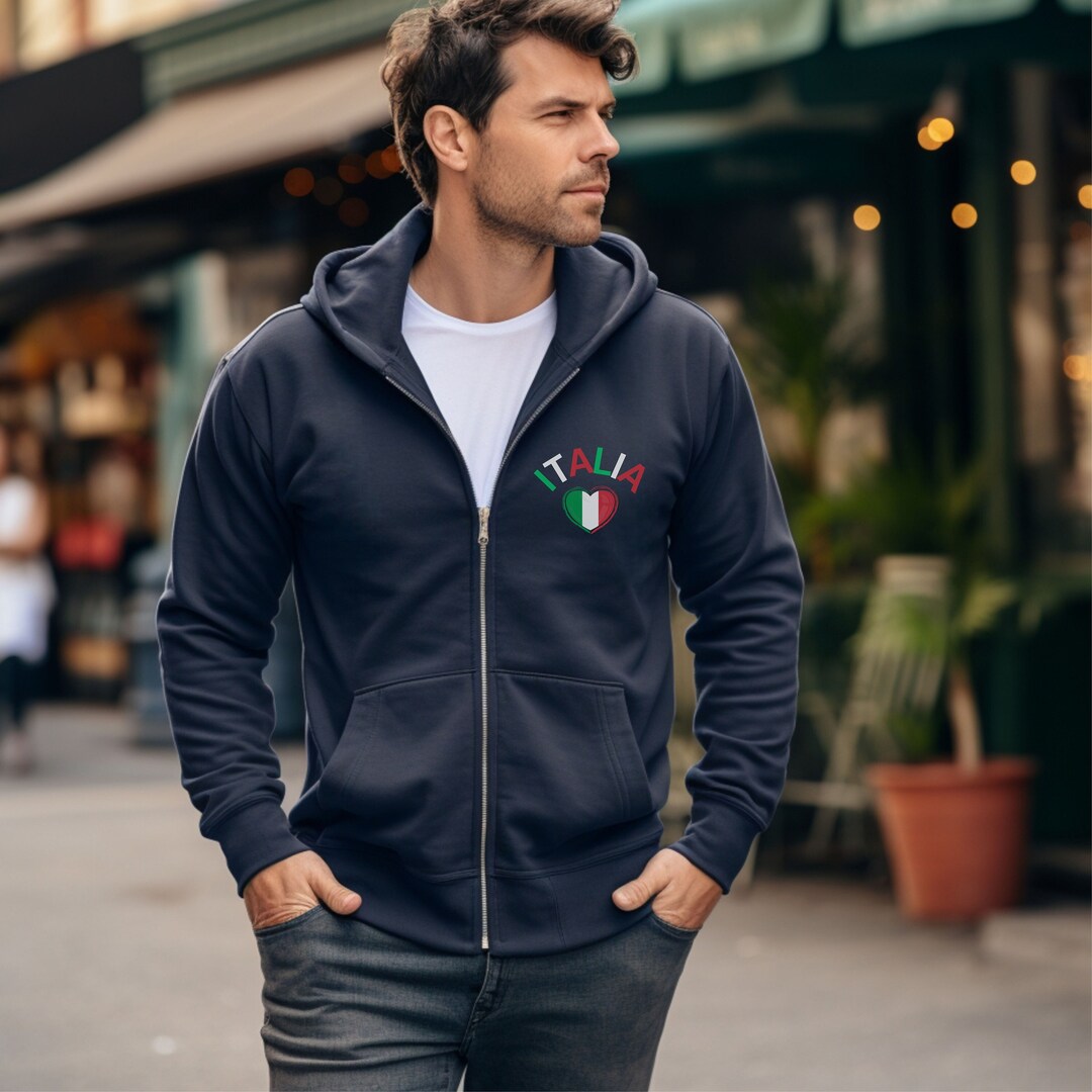 Italy Zipper Hoodie, Italian Sweatshirt, Italian Gifts, Italy Hoodie ...