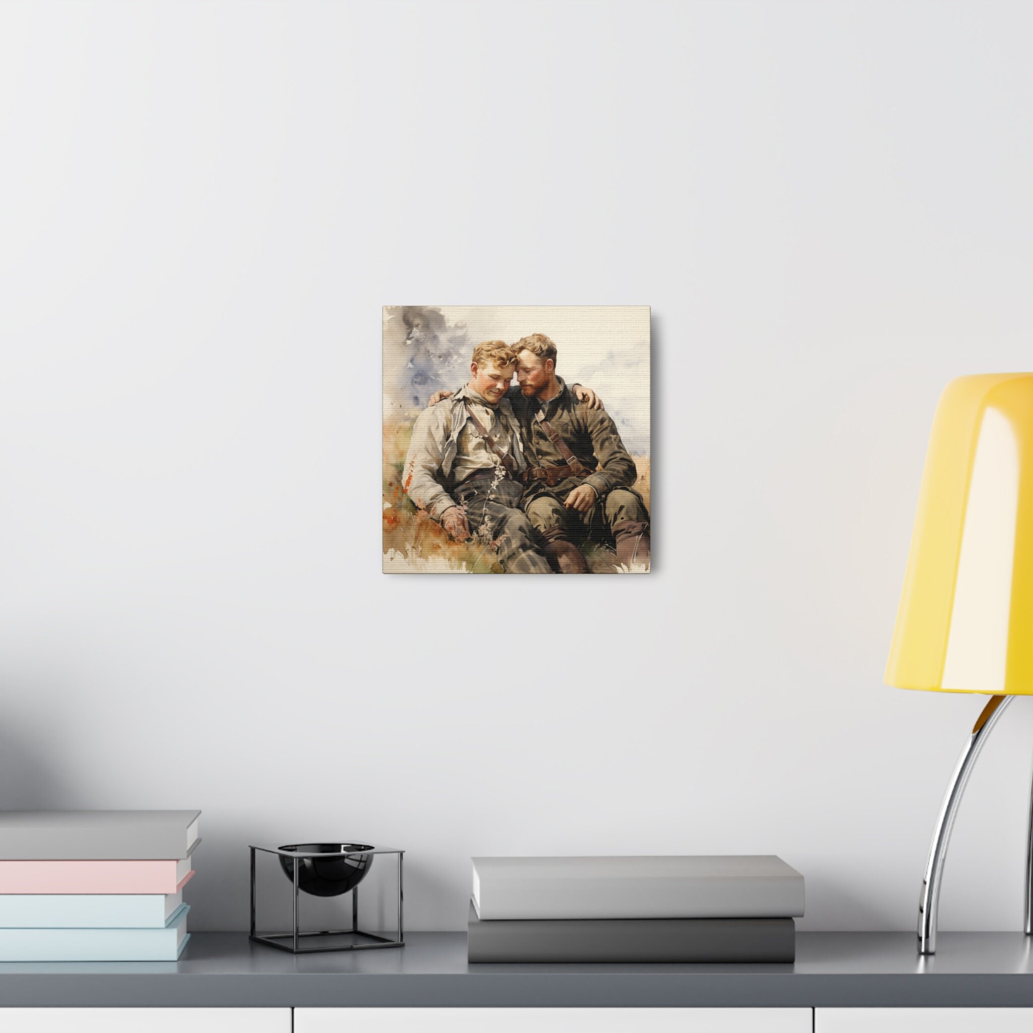 Scottish Men, Queer Art, Queer Art Print, Square Canvas Gallery Wraps ...