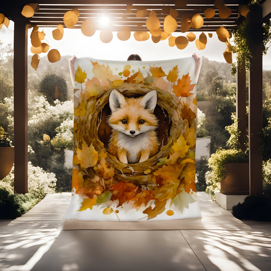 Fox Blanket, Custom Foxcore Lightweight Blanket, Foxes Personalized ...