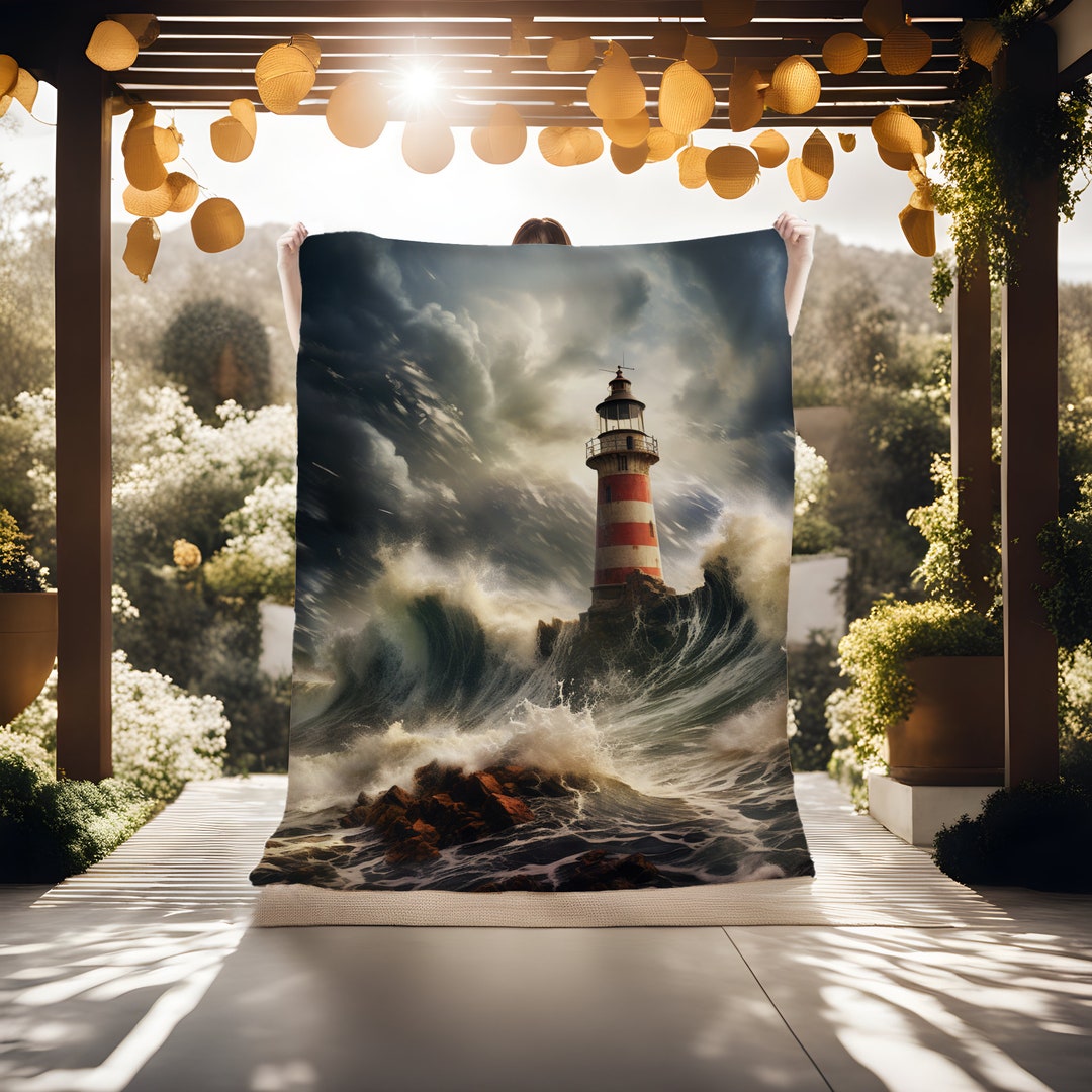 Watercolor, Lighthouse Throw, Throw Lightweight, Light House Throw ...