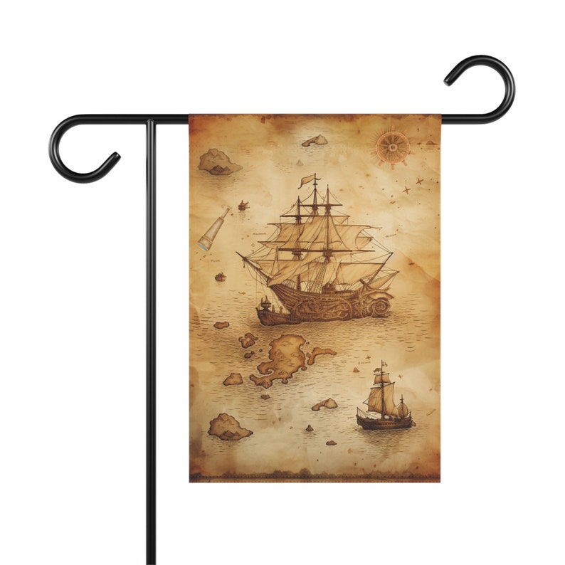 Pirate Ship, Garden House Banner, Banner Garden, Unique Garden Banner ...