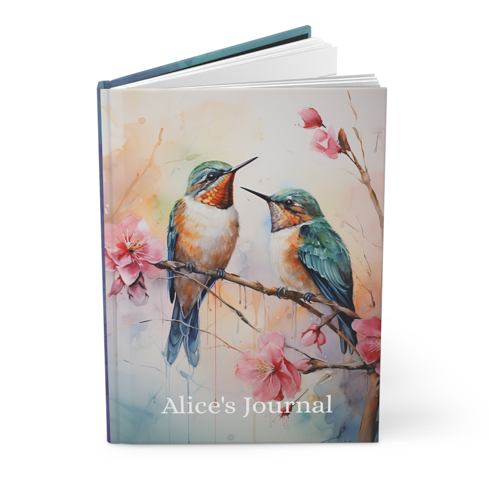 Personalized Journal Diary, Hummingbird Hardcover Journal, Bird Lover ...