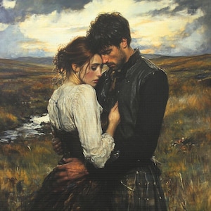 Highlander and Woman, Scottish Highlands, Scottish Gifts, Canvas Gallery Wraps, Scottish Wall ...