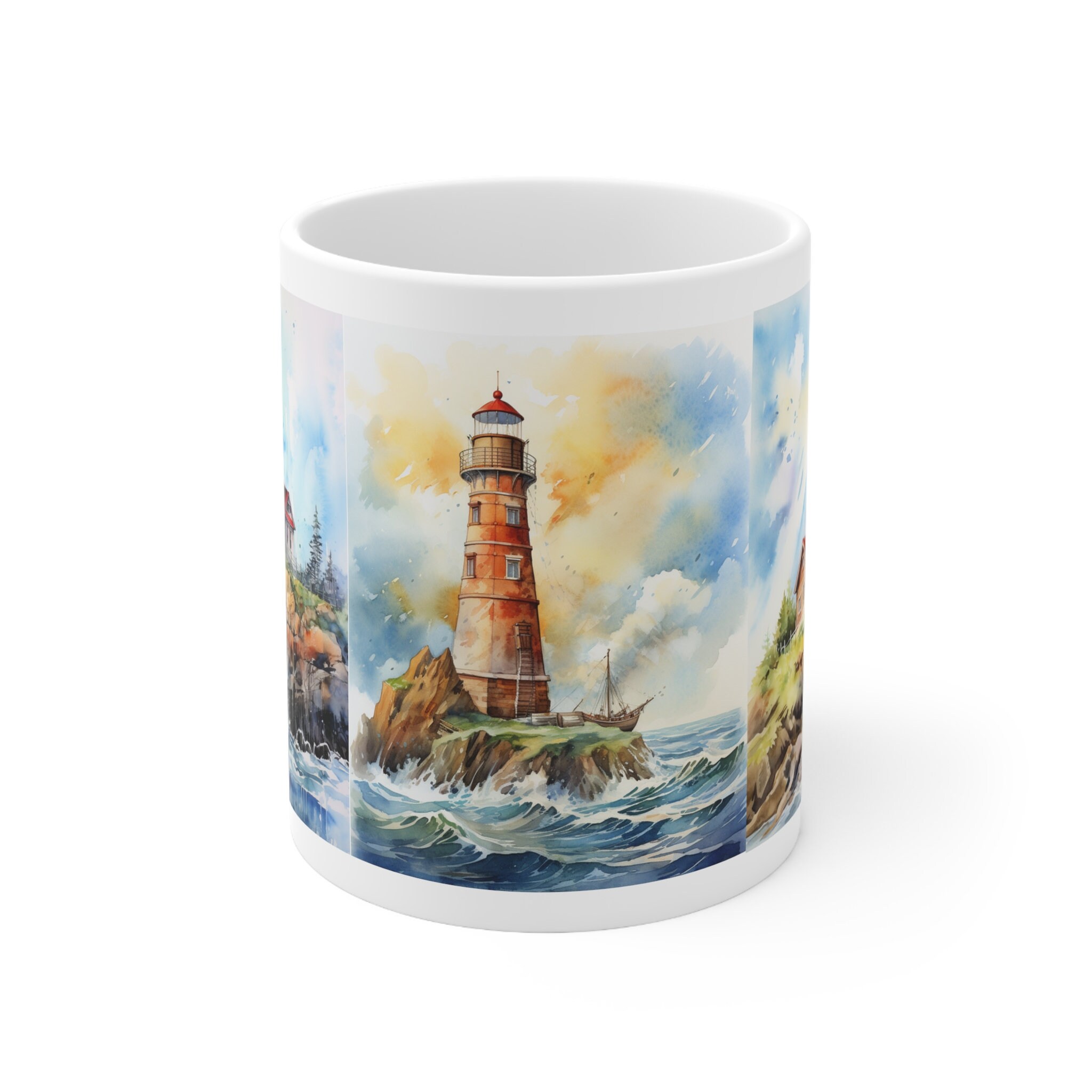 Lighthouse Coffee Mug, Nautical Theme Mug, Coffee Mug Lighthouses ...