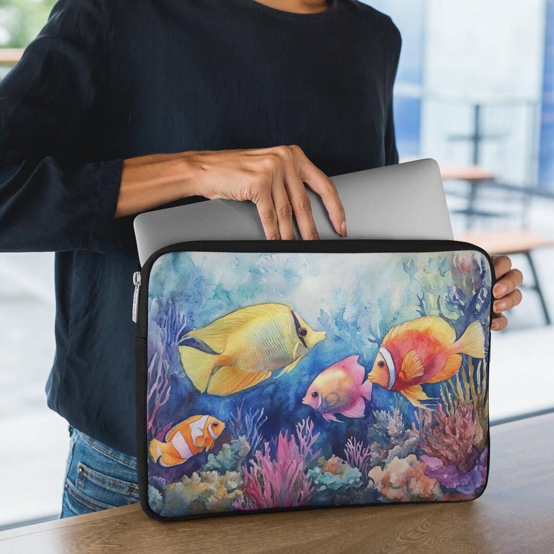 Tropical Fish, Laptop Sleeve Ocean, Colorful Laptop Gift Beautiful ...