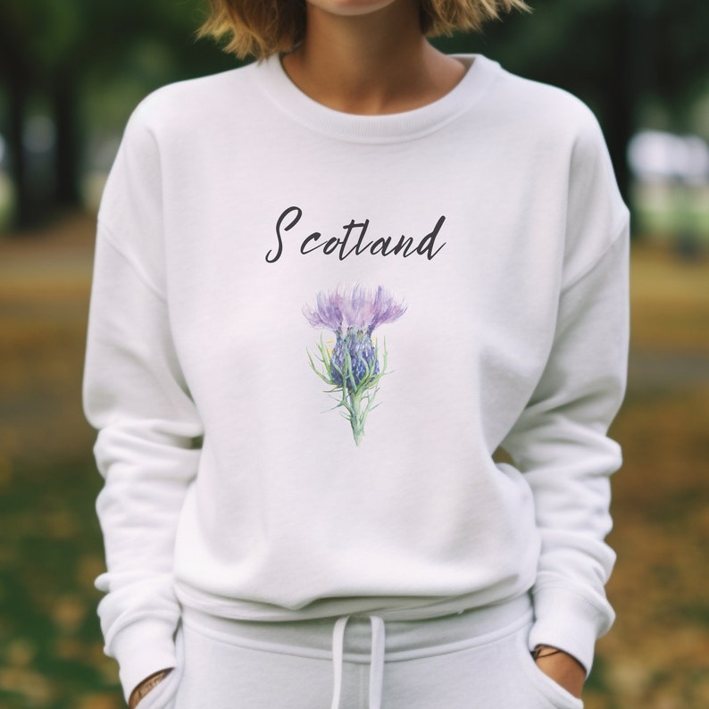 Scottish Thistle Sweatshirt, Scottish Gifts, Scotland Sweatshirt, Gift ...