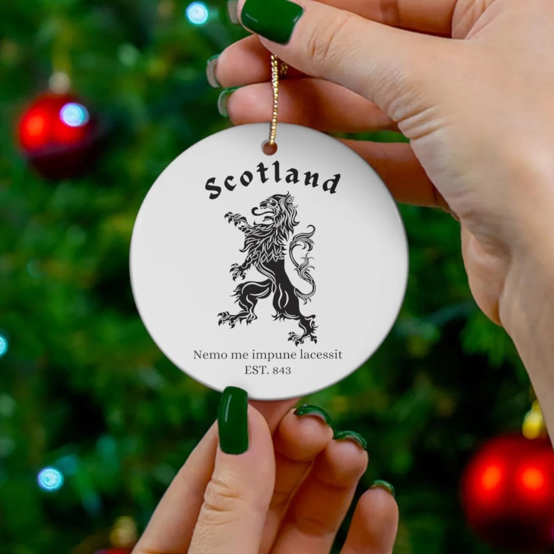 Ceramic Ornament, 4 Shapes Scottish Rampant Lion, Scotland Ornament ...
