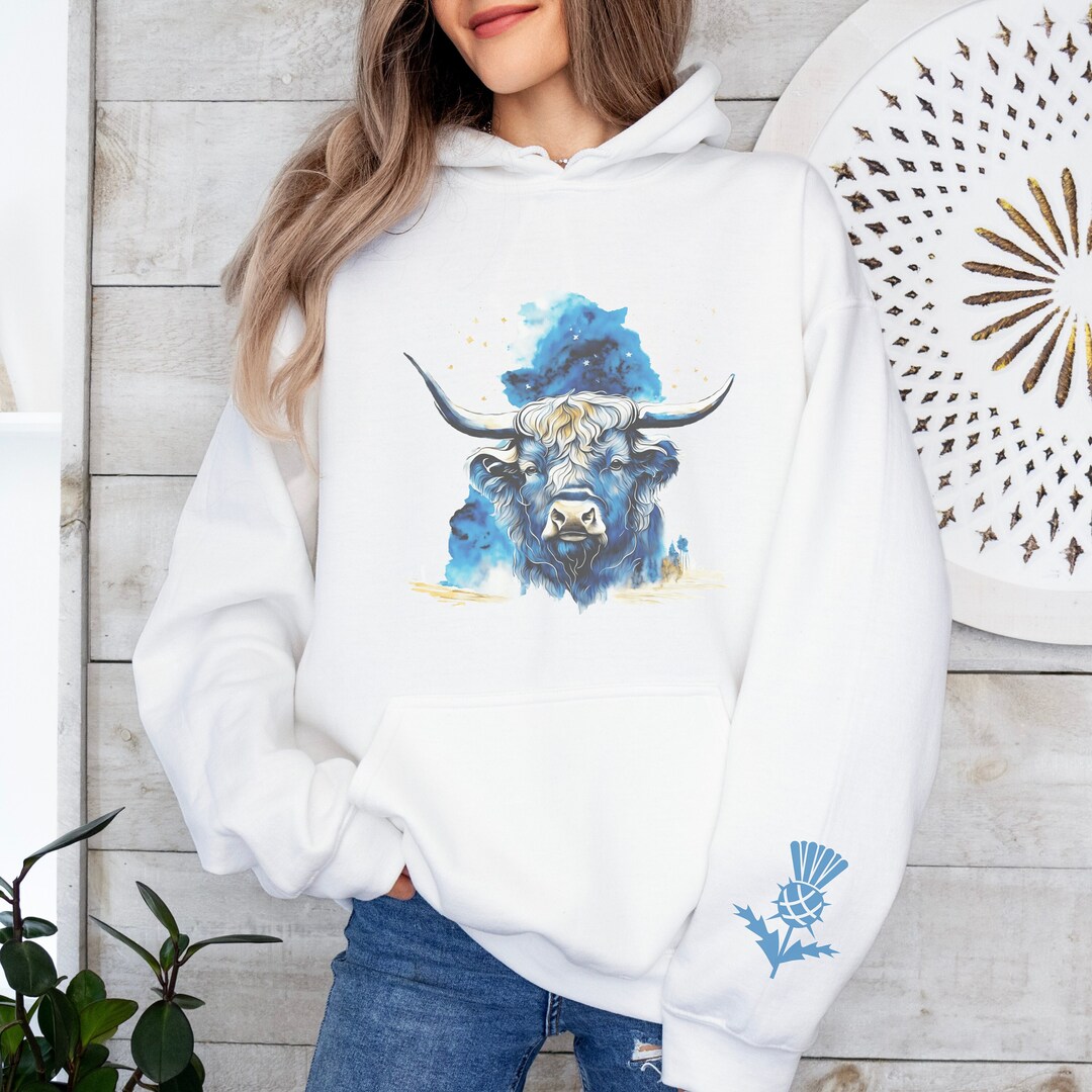Scotland Sweatshirt, Highland Cow Hoodie, Cow Gift for Mom, Scotland ...