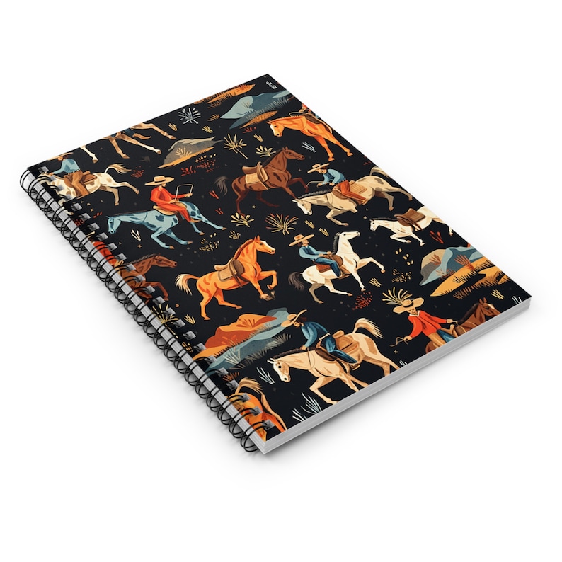 Western Cowboy Spiral Notebook, Notebook Western, Notepad Cowboy, Gift ...