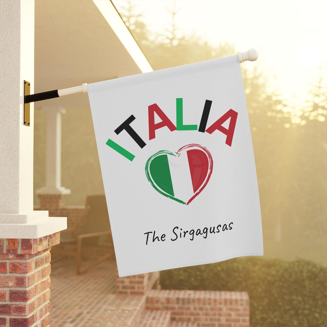 Personalized Garden Banner, Italy, Garden Flag Personalized, Garden ...