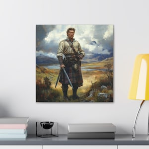 Highlander Warrior, Scottish Highlands, Scottish Gifts, Canvas Gallery ...