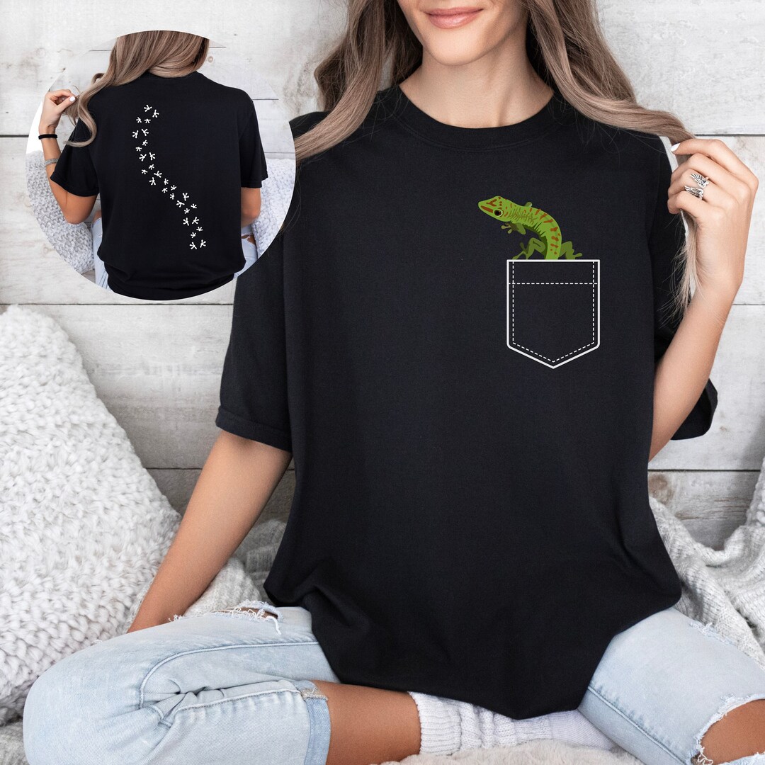 Faux Pocket Design, Back Design, Lizard Design Shirt, Gecko, Lizard ...