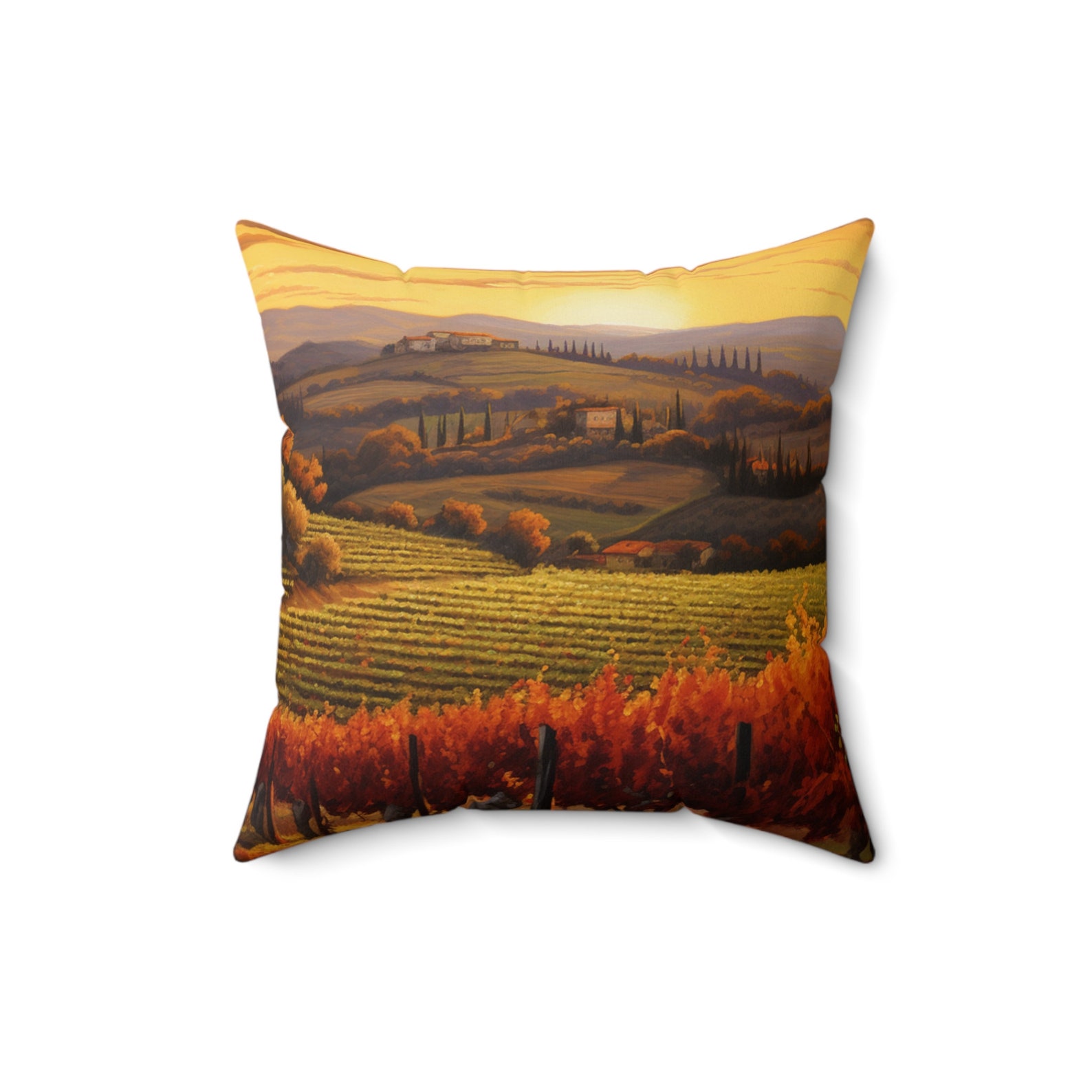 Tuscany Pillow Italian Scene Pillow for Sophisticated Decor Gift Pillow ...