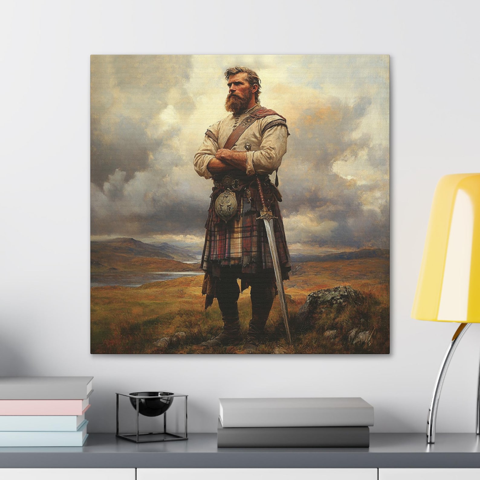 Highlander Warrior, Scottish Highlands, Scottish Gifts, Canvas Gallery ...