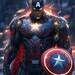 Captain America Futuristic Cyberpunk digital Art - Etsy