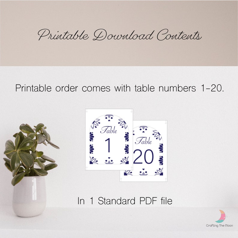 5x7 Printable Talavera Mexican Theme Arched Table Numbers - Etsy