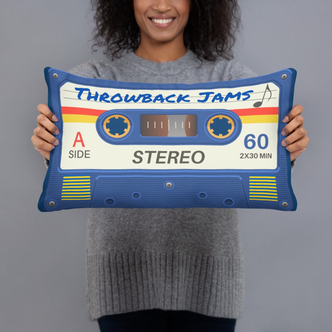 Throwback Jams Cassette Tape Pillow, Music Gift, Throw Pillow - Etsy