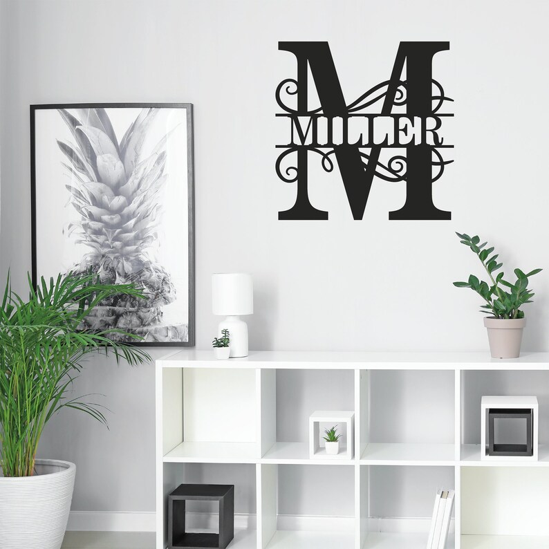 Traditional Monogram Sign - Etsy