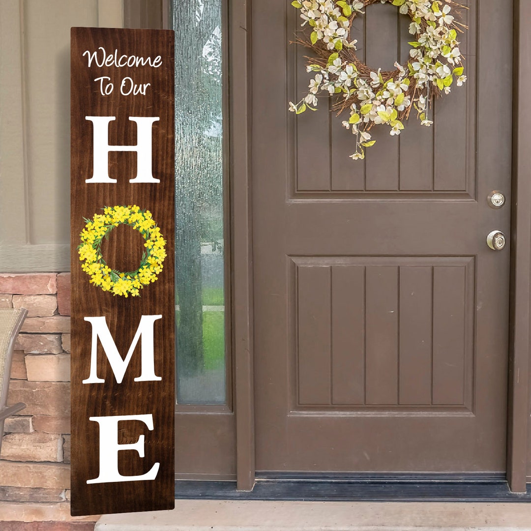 Welcome to Our Home Entrance Sign - Etsy