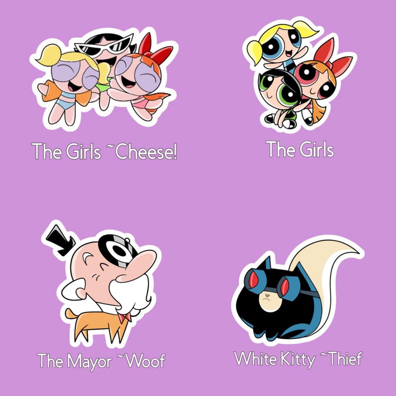 The Powerpuff Girls' 90s & New Series, Stickers and Magets! - Etsy